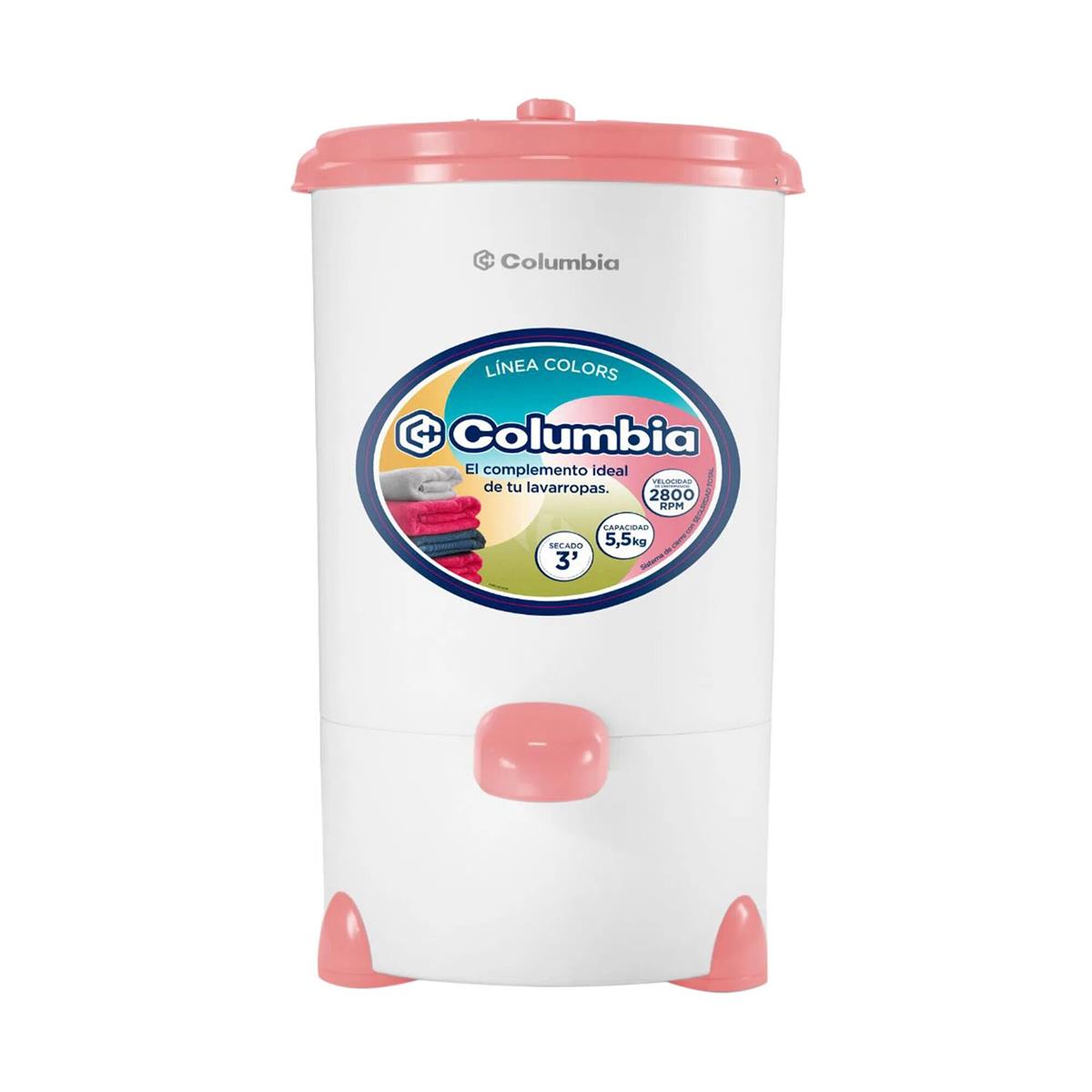 Secarropas Centrifugo COLUMBIA 5.5kg Rosa (HTS 5501) -91794 - Previsora ...