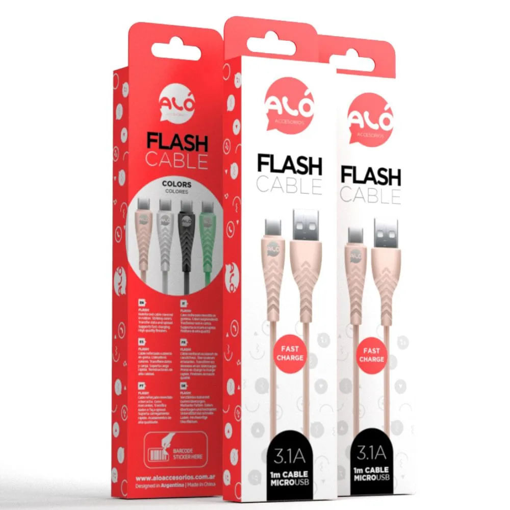 Cable ALO Flash Micro Blanco - 996557 - Previsora del Paraná